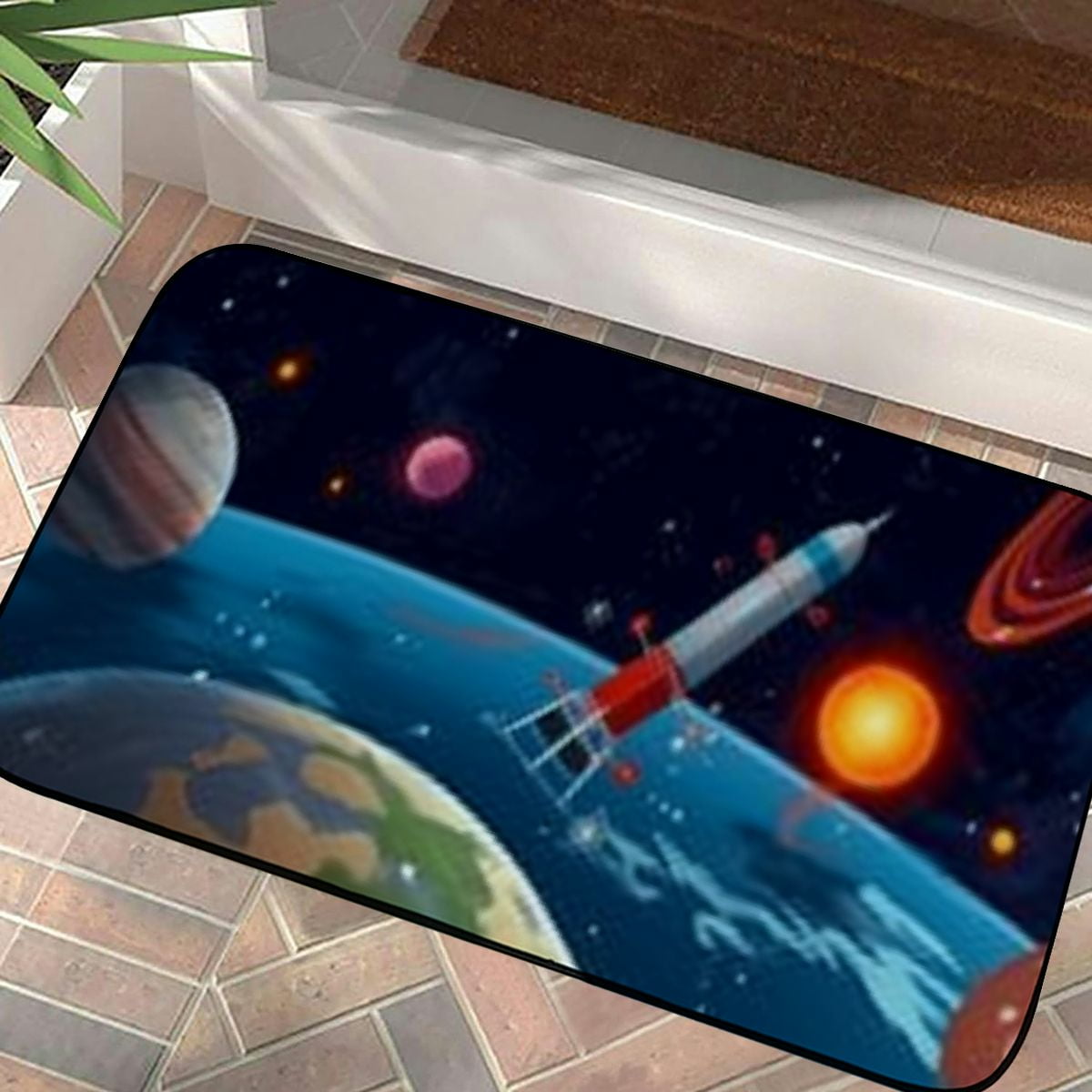 ARISTURING Outer Space Rugs Universe Solar System Planet Theme Kids Rugs for Playroom ...