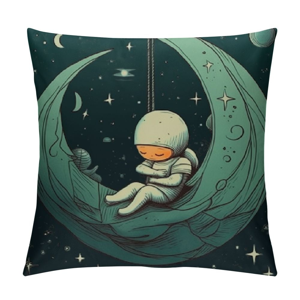 ARISTURING Outer Space Throw Pillow Astronaut Moon Space Universe ...