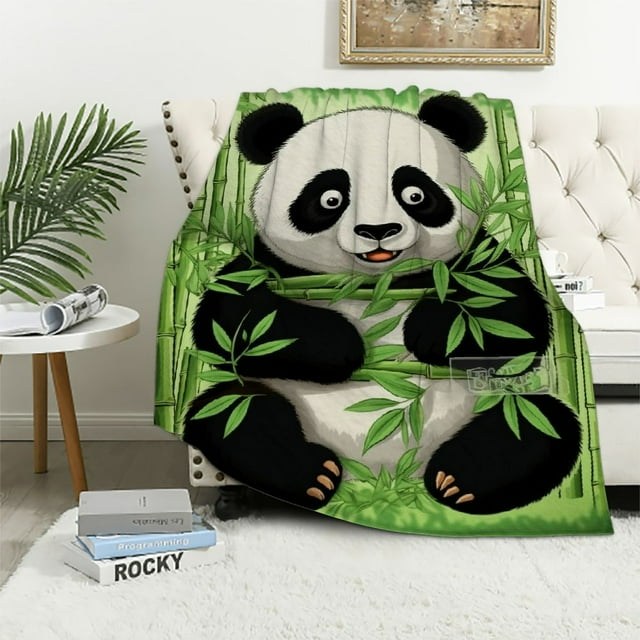 ARISTURING Panda Throw Blanket, Flannel Cute Pandas Themed Stuffed ...