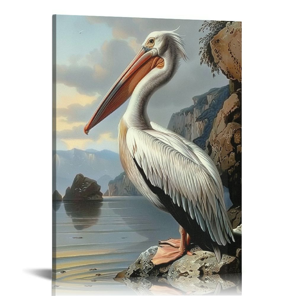 ARISTURING Pelican Poster Art Print Retro Vintage Bird Wall Art Poster ...