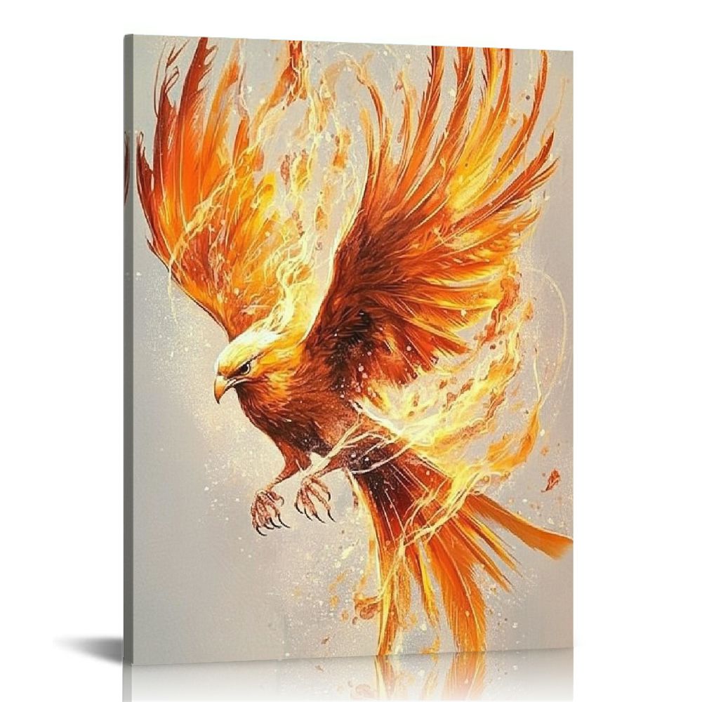 ARISTURING Phoenix Poster,Dragon Puzzle,,Canvas Wall Art For Living ...