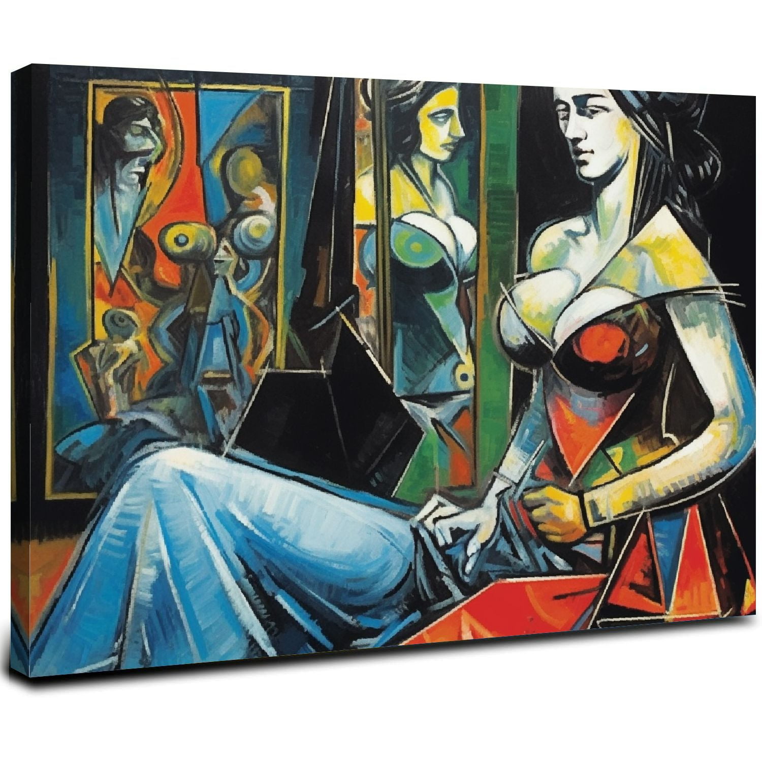 ARISTURING Picasso Wall Art Canvas Prints - The Women of Algiers Poster - Abstract Cubism Wall ...
