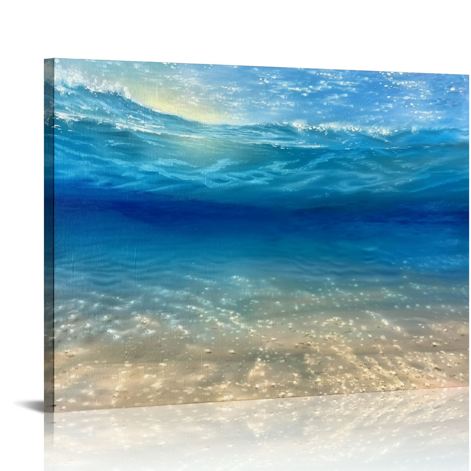 ARISTURING Print Artwork Blue Ocean Sea Wall Art Canvas Prints Picture ...