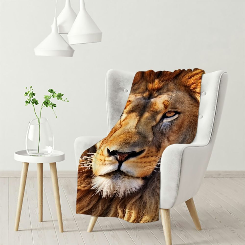 ARISTURING Printed Lion Throw Blanket Super Soft and Cozy Feeling ...