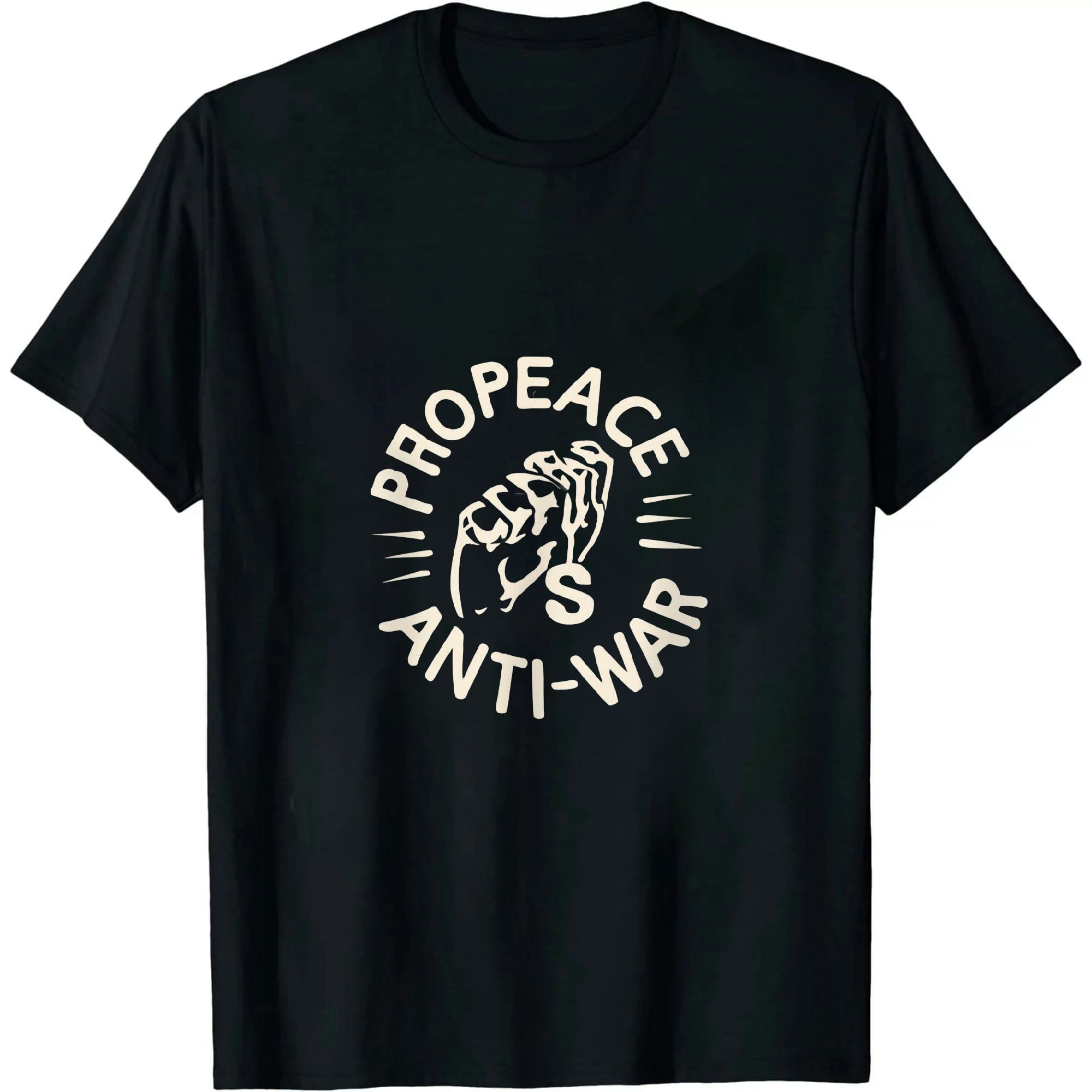 ARISTURING Pro-Peace Anti-War Simple Peaceful Statement T-Shirt ...