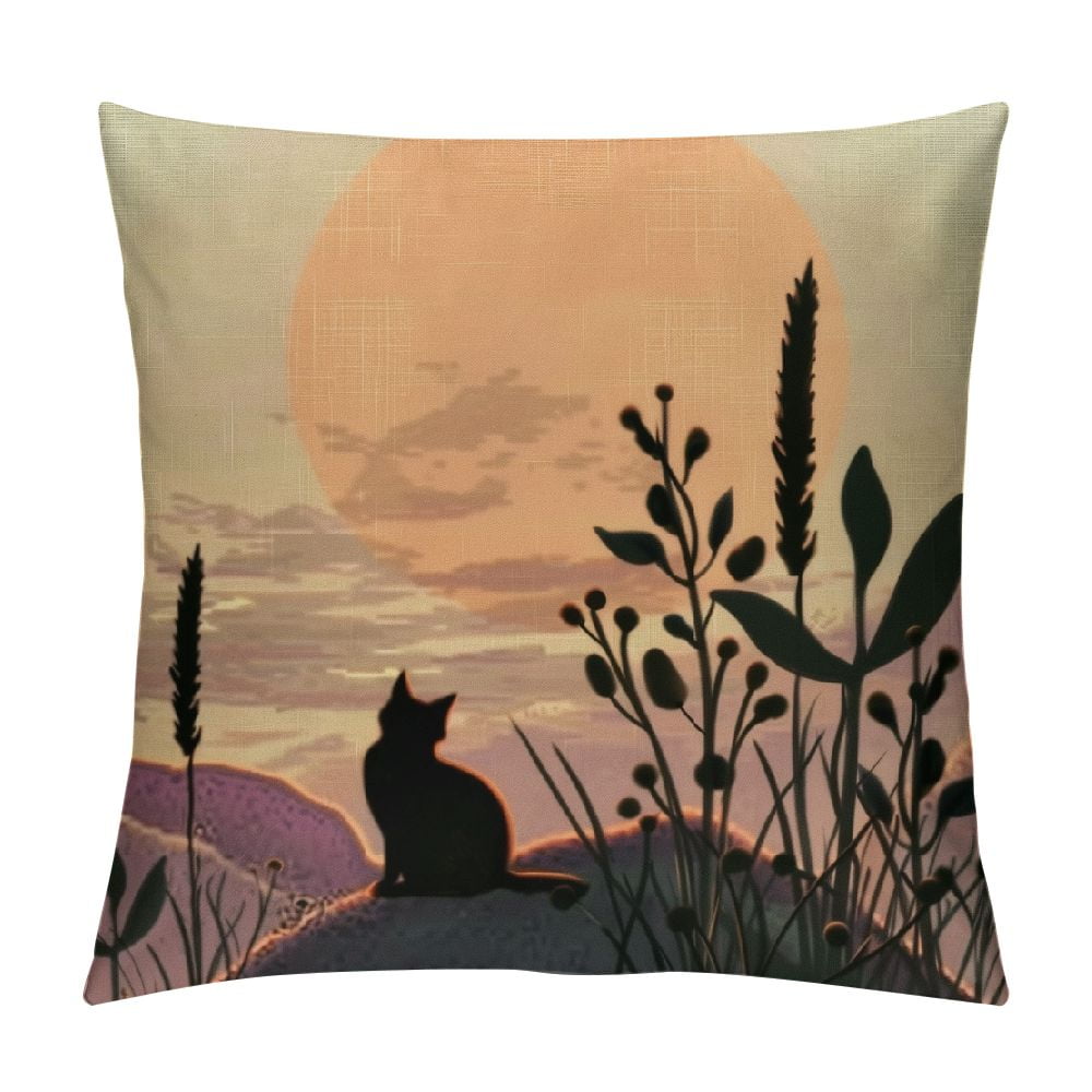 Jiayy Purple Bohemian Pillow Covers Geometric Abstract Decorative Throw Pillows for Couch & Bed ...