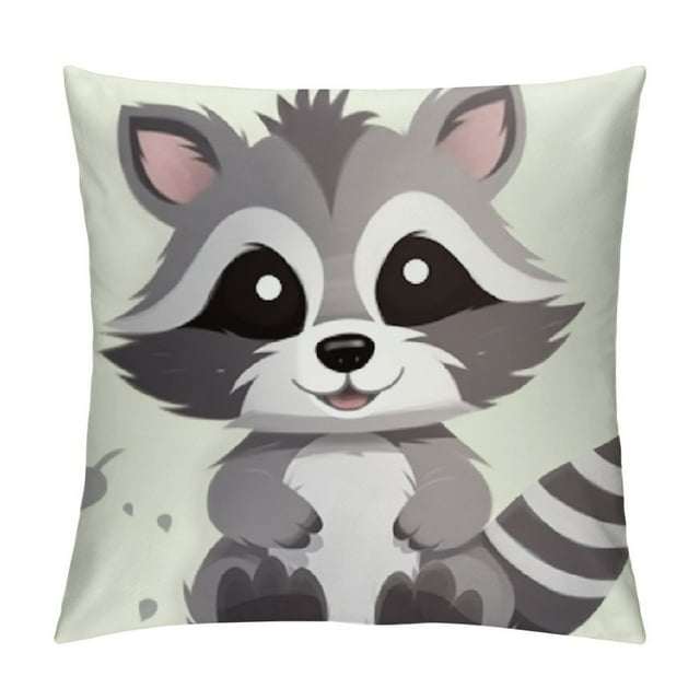 ARISTURING Raccoon Pillow Covers, Raccoon Gifts for Girls Raccoon ...
