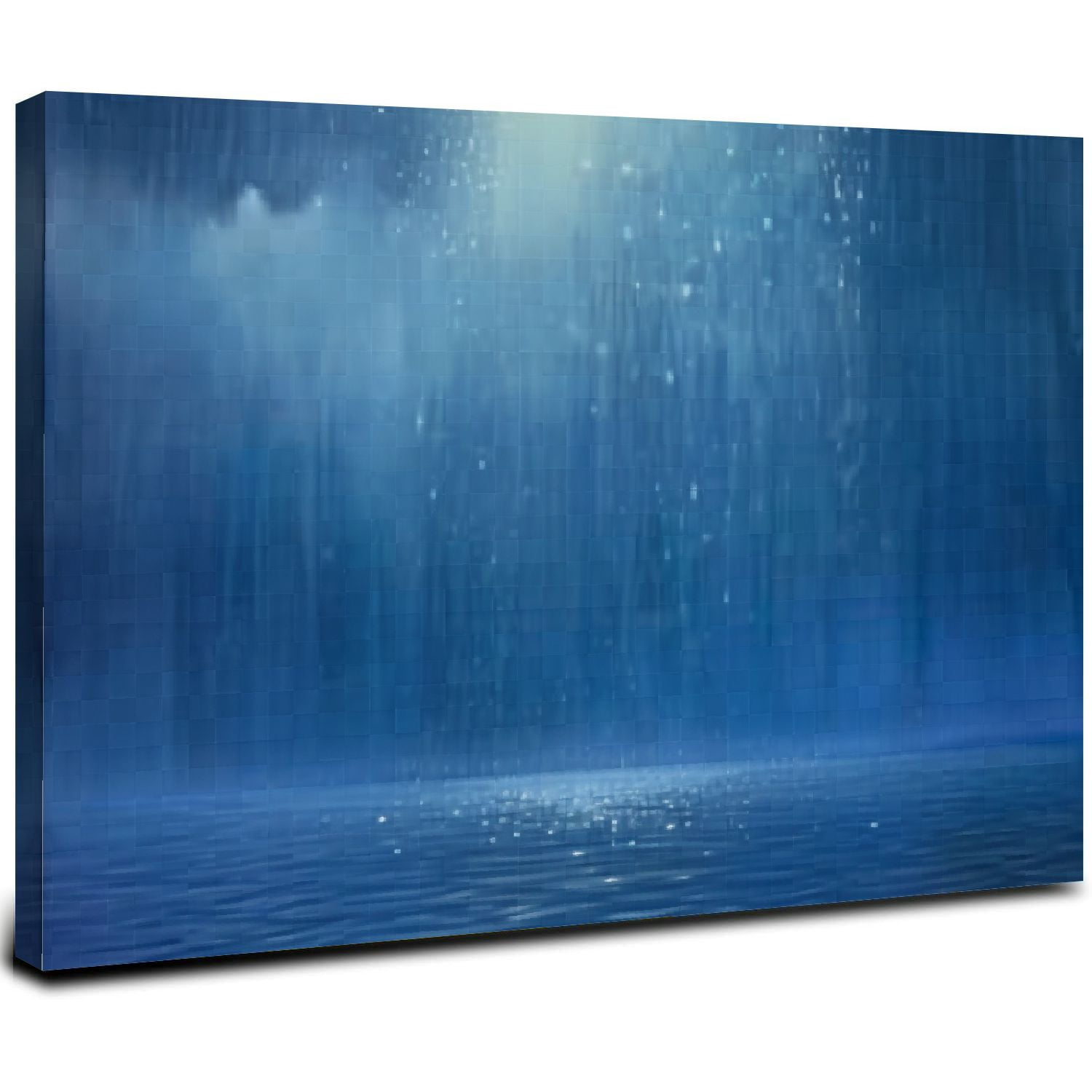 ARISTURING Rain Water Drop Painting Falling Dark Surface Canvas Wall ...