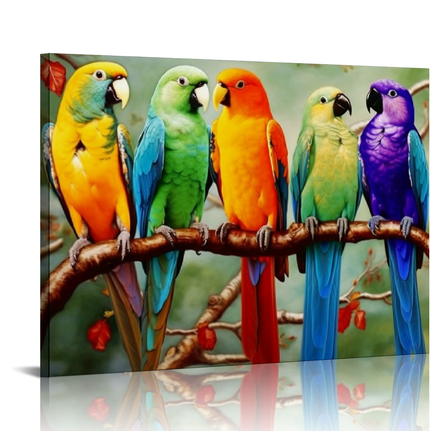 ARISTURING Rainbow Parrots Canvas Wall Art - Walmart.com