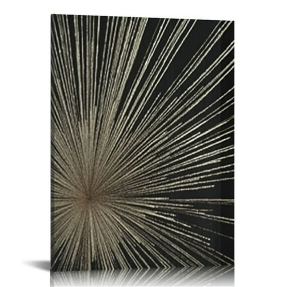 ARISTURING Retro Abstract Canvas Painting Black Gold Brown Texture Wall ...