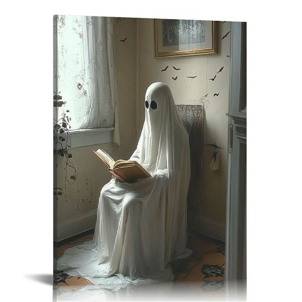 ARISTURING Retro Ghost Poster Farmhouse Halloween Wall Art Ghost ...