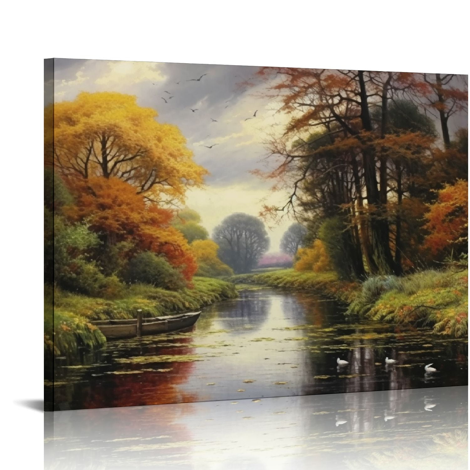 ARISTURING - River Landscape 1903, by Peder Mork Monsted Oil Painting ...