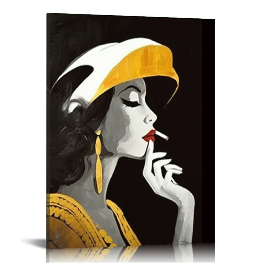 ARISTURING Rustic African American Wall Art Tribal Black Women Ethnic Style Picture Grey and ...