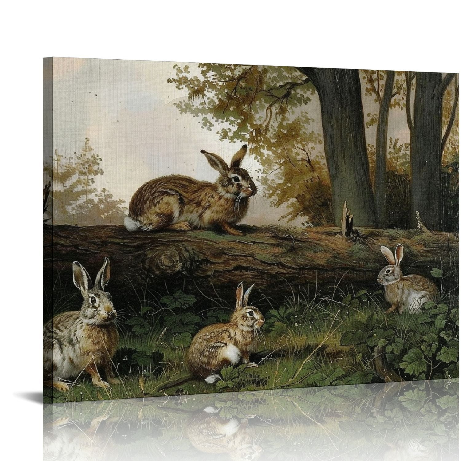 Jiayy Rustic Farmhouse Wall Art Decor - Rolled Canvas - Easter Day ...