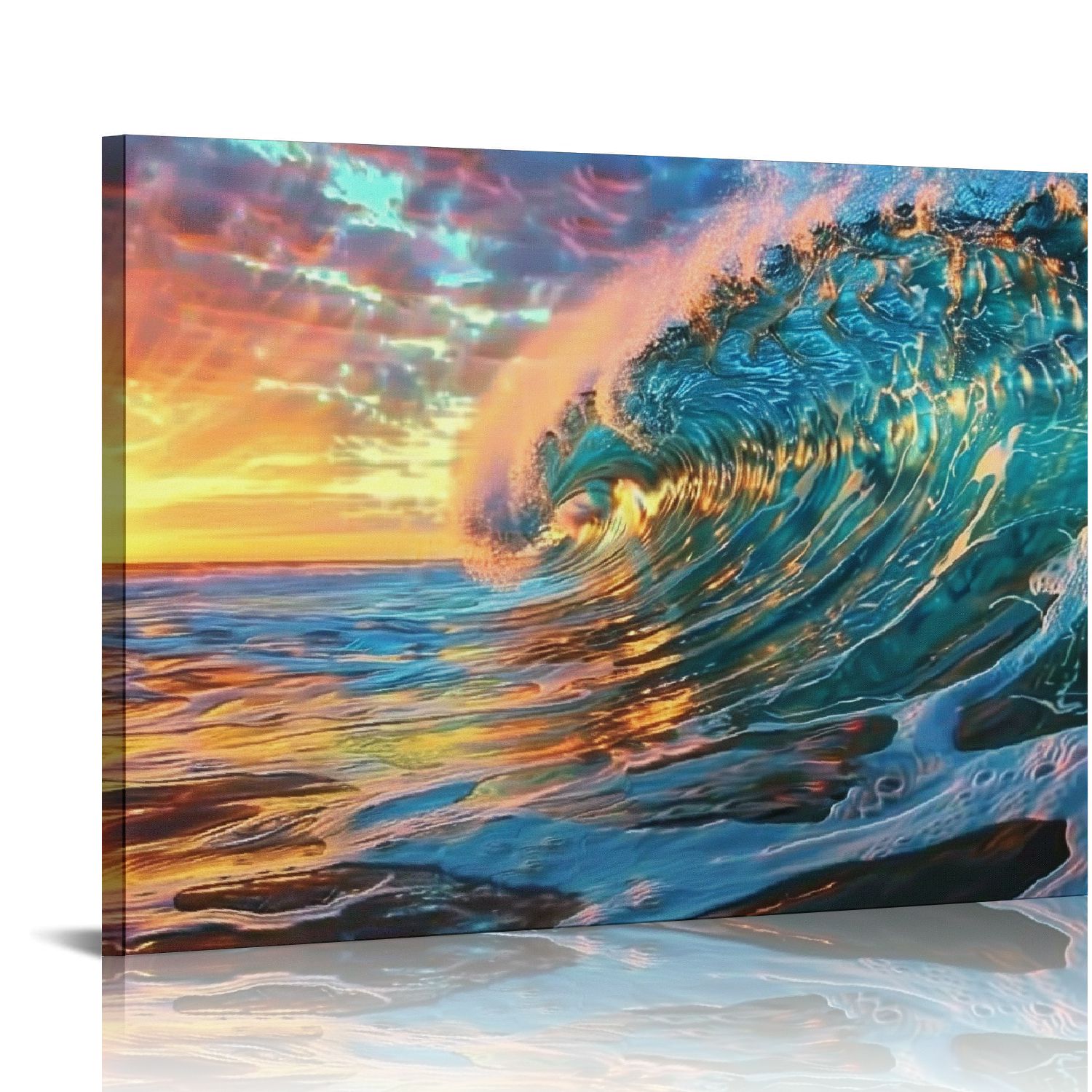 ARISTURING S06750 Giant Wave Water Wall Art Canvas Prints 1 Panels ...