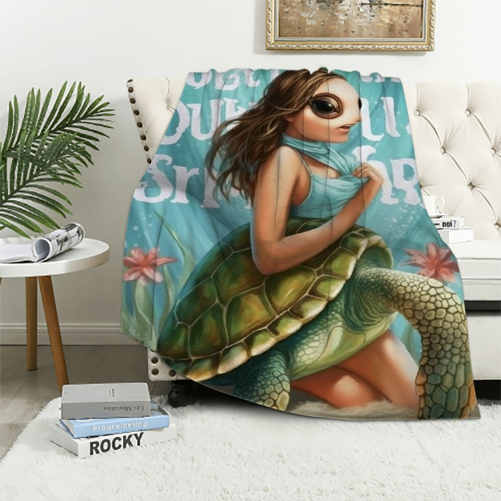 ARISTURING Sea Turtle Blanket - Soft, Fuzzy & Warm Small Blanket for ...