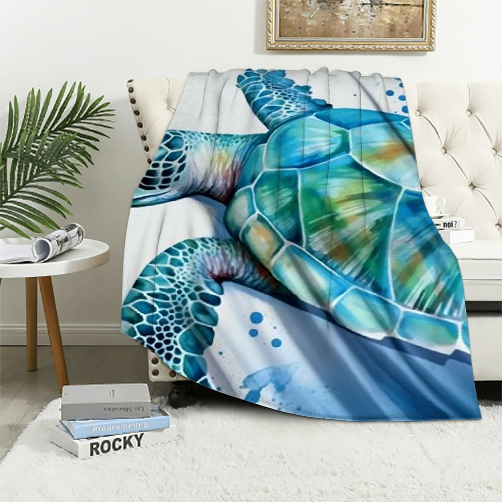 ARISTURING Sea Turtle Blanket Turtle Throw Blanket for Kids Girls Boys ...