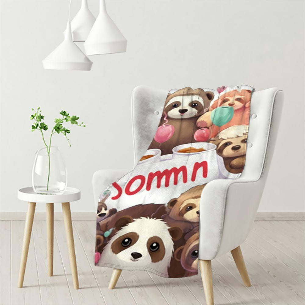 ARISTURING Sloth Blanket - Soft Fuzzy Blankets for Kids - Lap Blanket ...