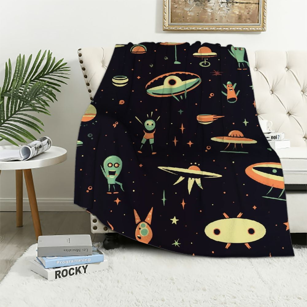 ARISTURING Space Astronaut Blanket Alien Galaxy Throw Blanket with ...
