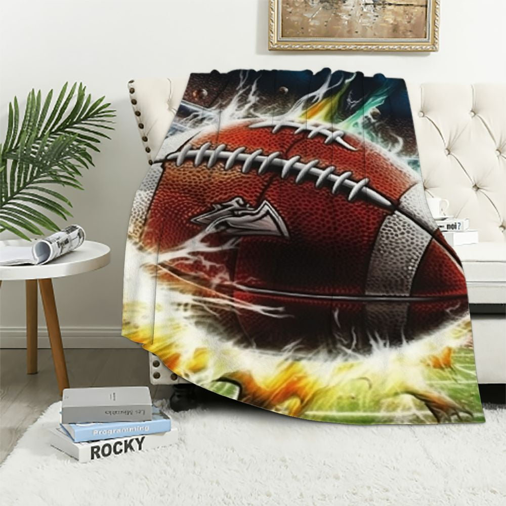 ARISTURING Sports Blanket Football Team Lightweight Fuzzy Cozy Soft ...