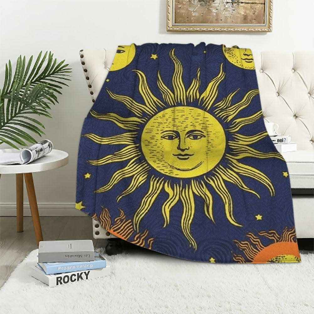 ARISTURING Sun and Moon Celestial Blanket - Gift Throw Woven from ...