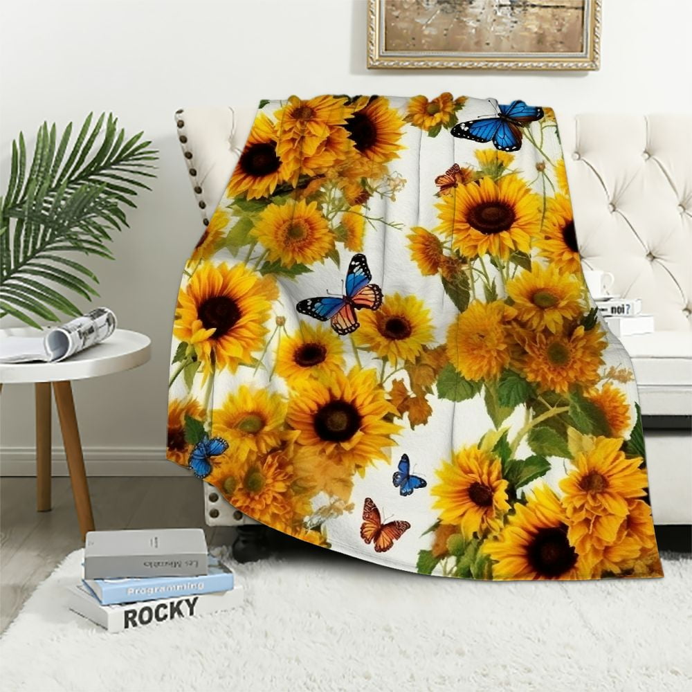 ARISTURING Sunflower Blanket Sunflower Gifts for Women Throw Blanket ...