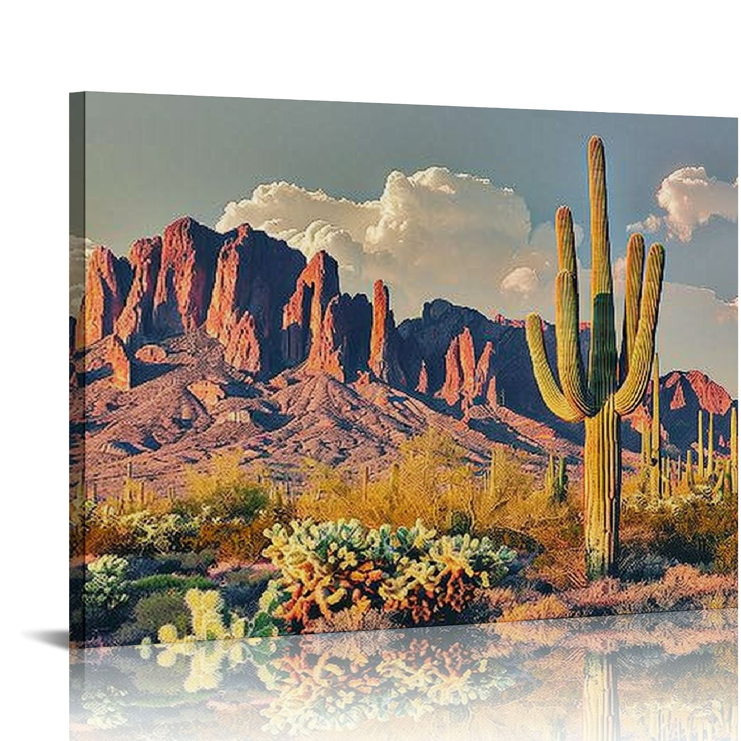 ARISTURING Superstition Mountains Sunset Wall Art Arizona Western ...