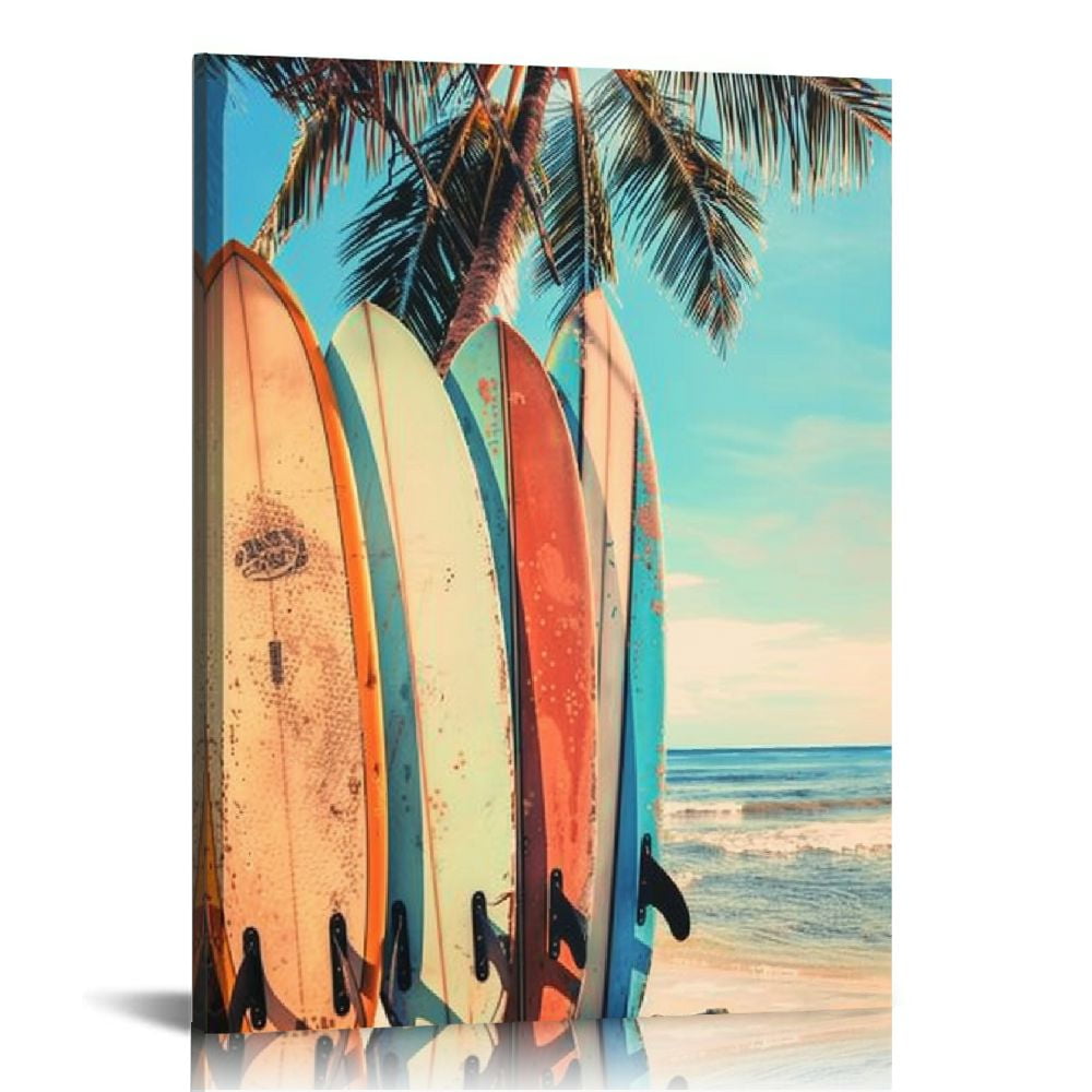 ARISTURING Surfboard Wall Art, Beach Themed Wall Decor, Coastal Style ...