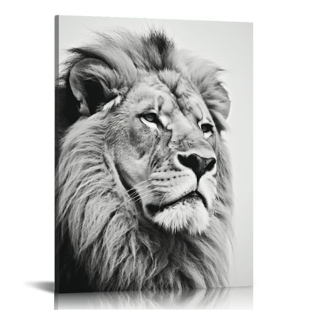 ARISTURING Sylvie Self Actualizing Lion Print Black and White Portrait ...
