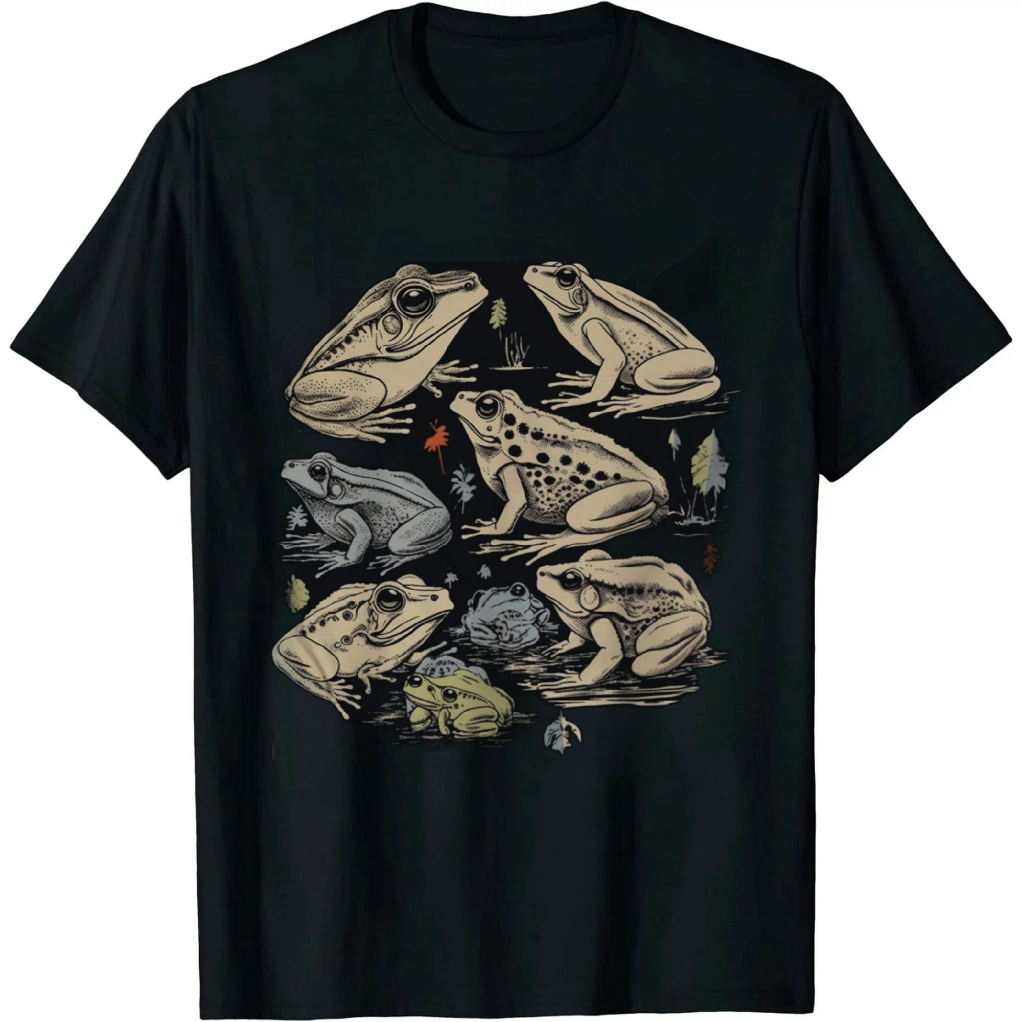 ARISTURING Tadpole Frog Toad Collage T-Shirt for Frog Lovers Hunters ...