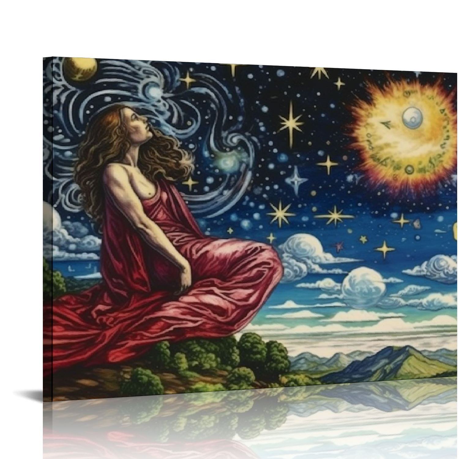 Jiayy The Flammarion Engraving 1888 Firmament Dome Flat Earth Wall Art ...