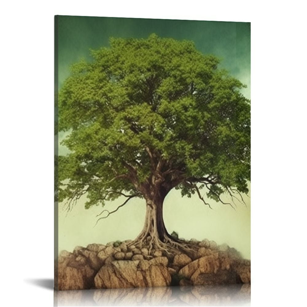 Jiayy The Oak Tree Poem Framed Wall Art Inspirational Quotes Poster ...