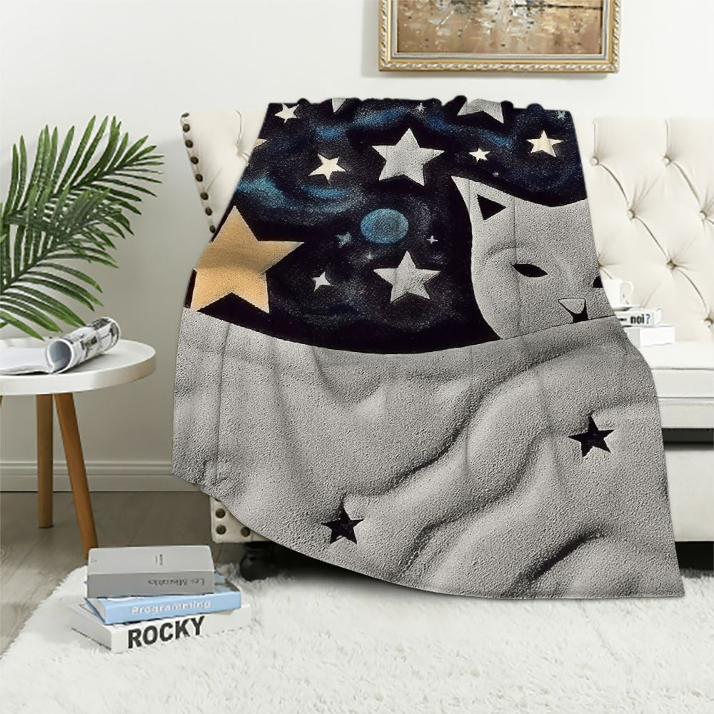 ARISTURING Throw Blanket Cute Design Stars Blanket Kids Soft Blankets ...