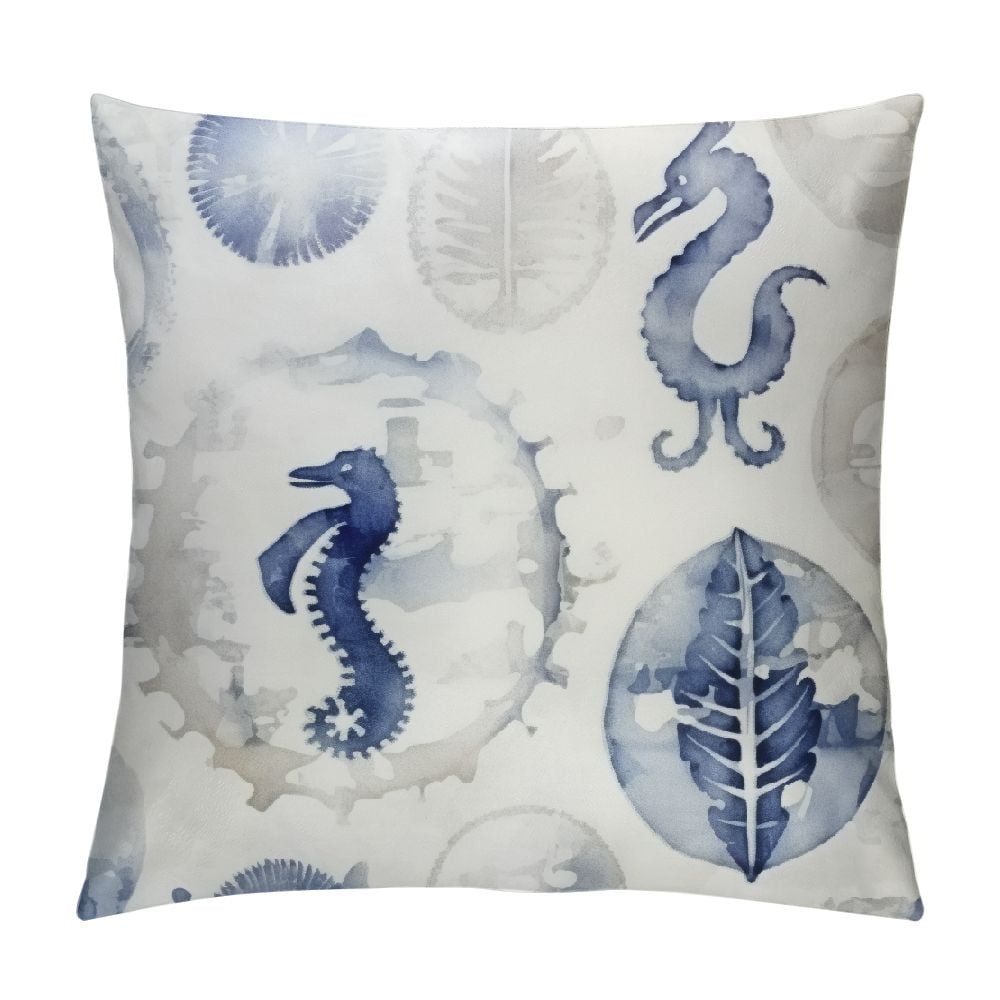 ARISTURING Throw Pillow Cases Cozy Fleece Marine Turtle Fish Conch ...