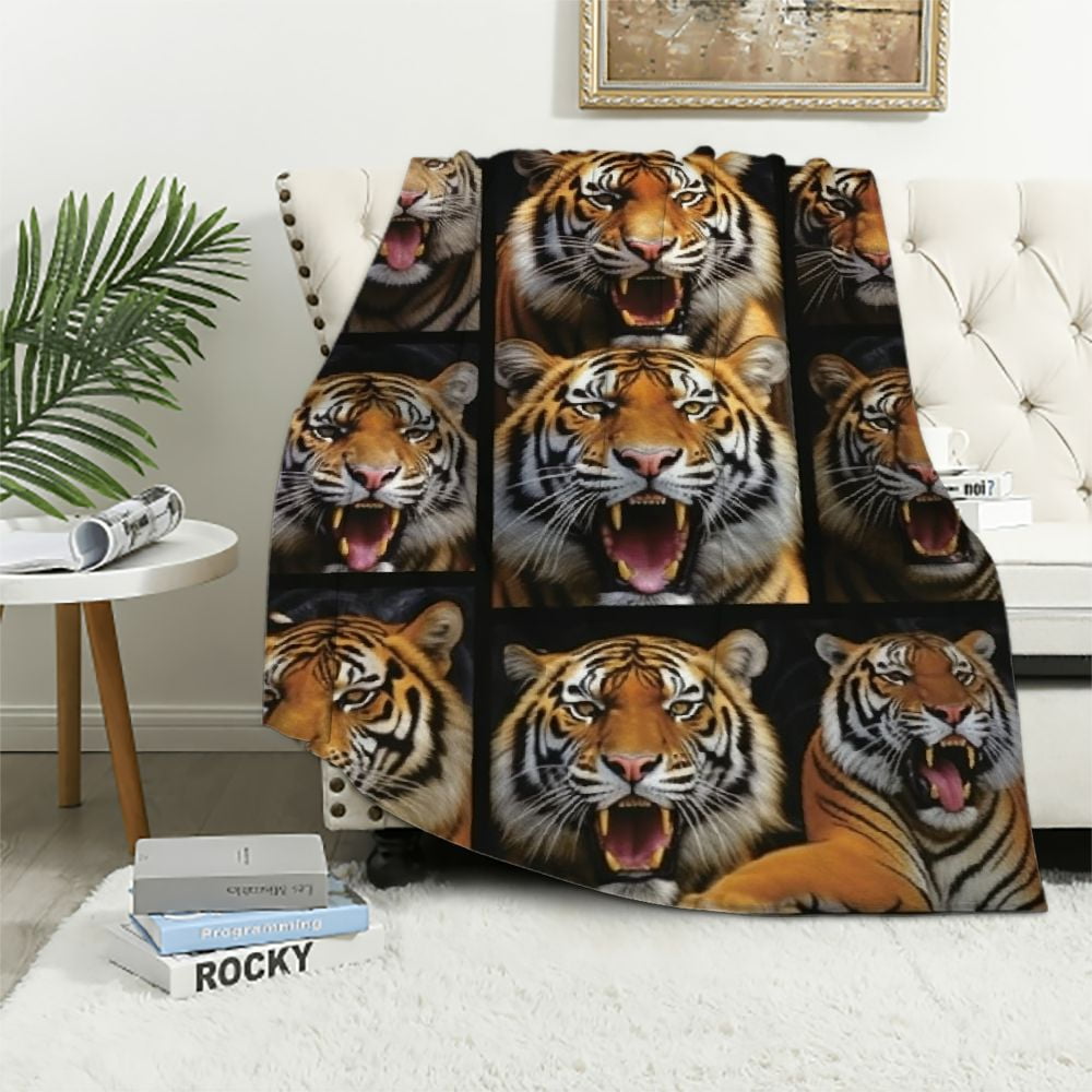 ARISTURING Tiger Blanket Tiger Gifts for Girl Men Tiger Throw Blanket ...