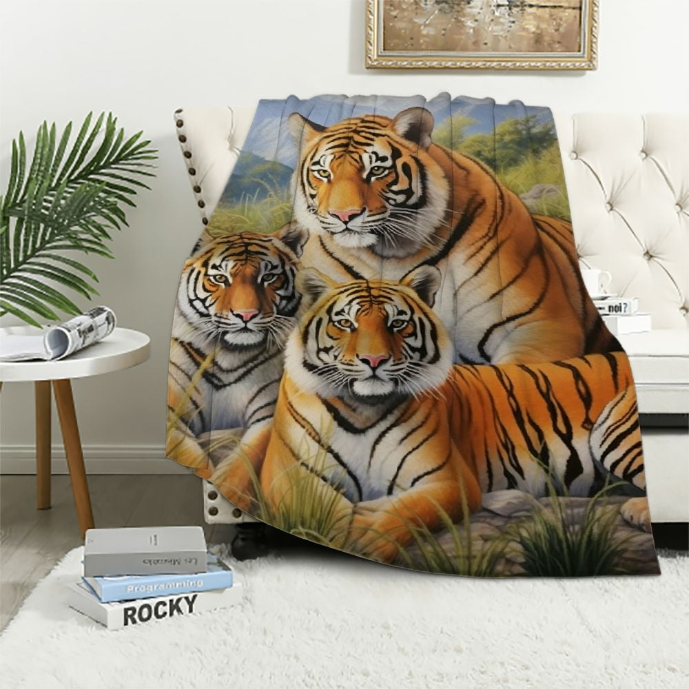 ARISTURING Tiger Blanket Tiger Gifts for Men Women Tiger Throw Blanket ...