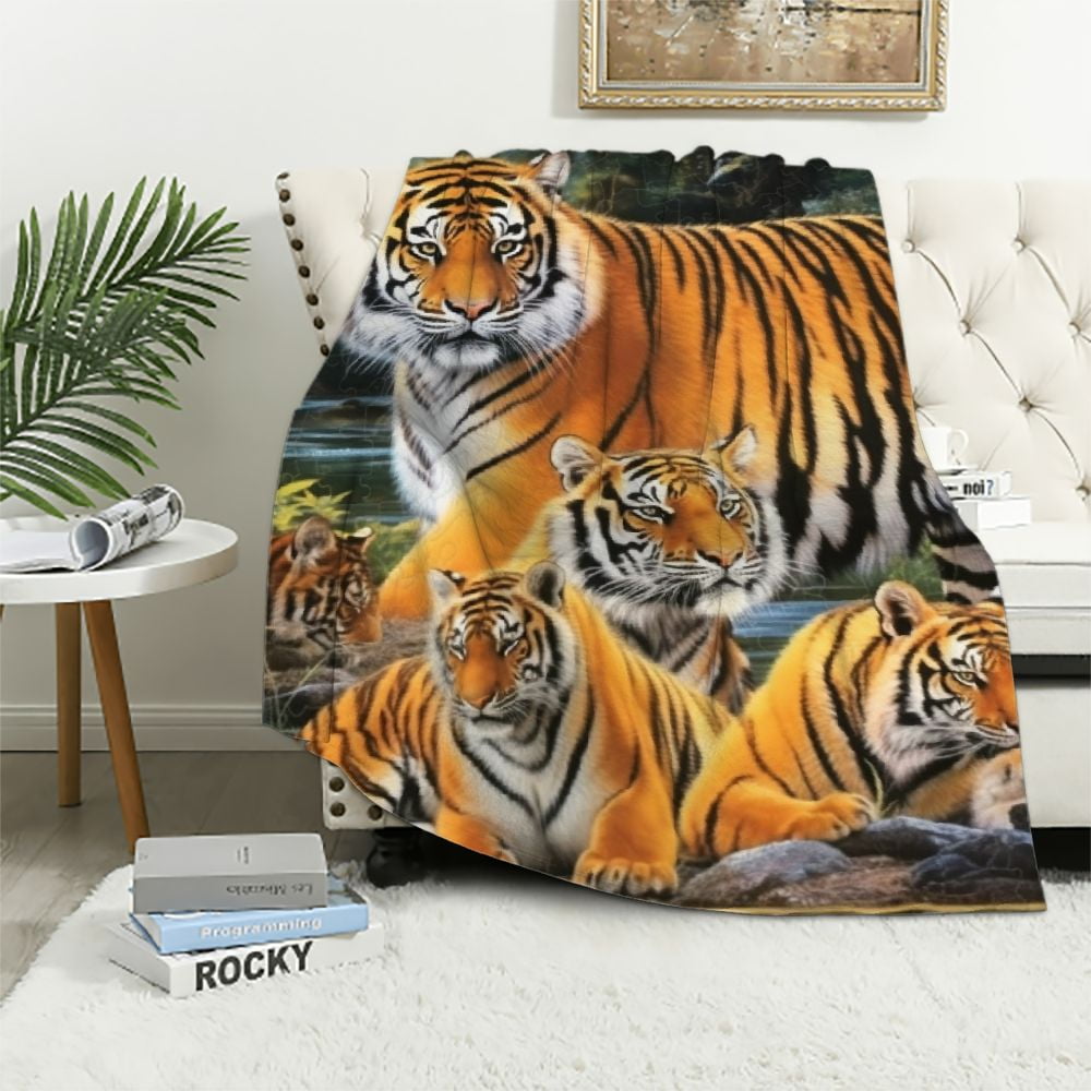 ARISTURING Tiger Blanket Wild Tiger Throw Blanket Ultra Soft Cozy Tiger ...