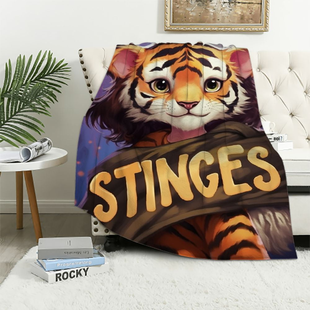 ARISTURING Tiger Throw Blanket with Name- Soft, Fuzzy & Warm- Lap Size ...
