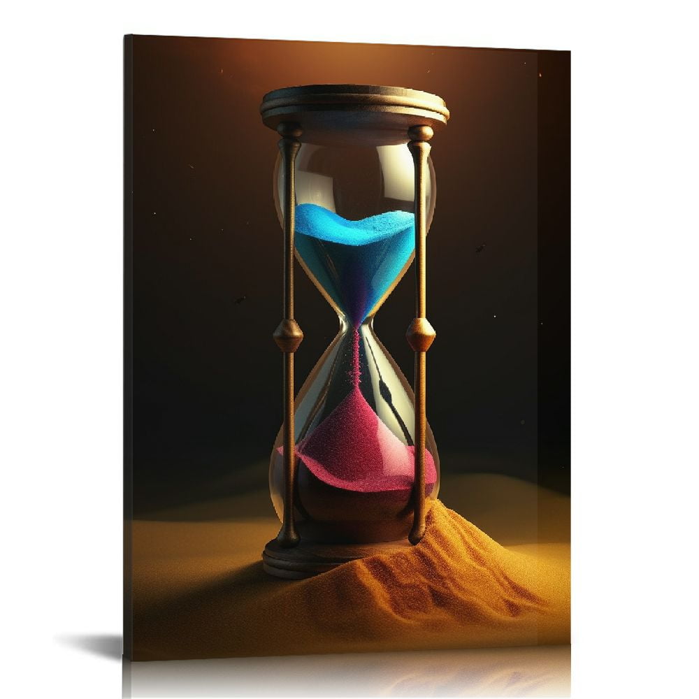 ARISTURING Time'S Hourglass Canvas Wall Art for bedroom Living Room ...
