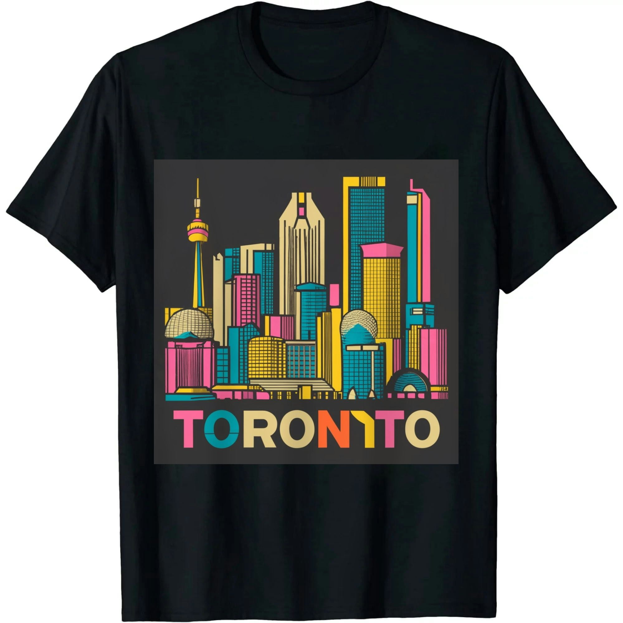ARISTURING Toronto Skyline Retro Toronto T-Shirt - Walmart.com