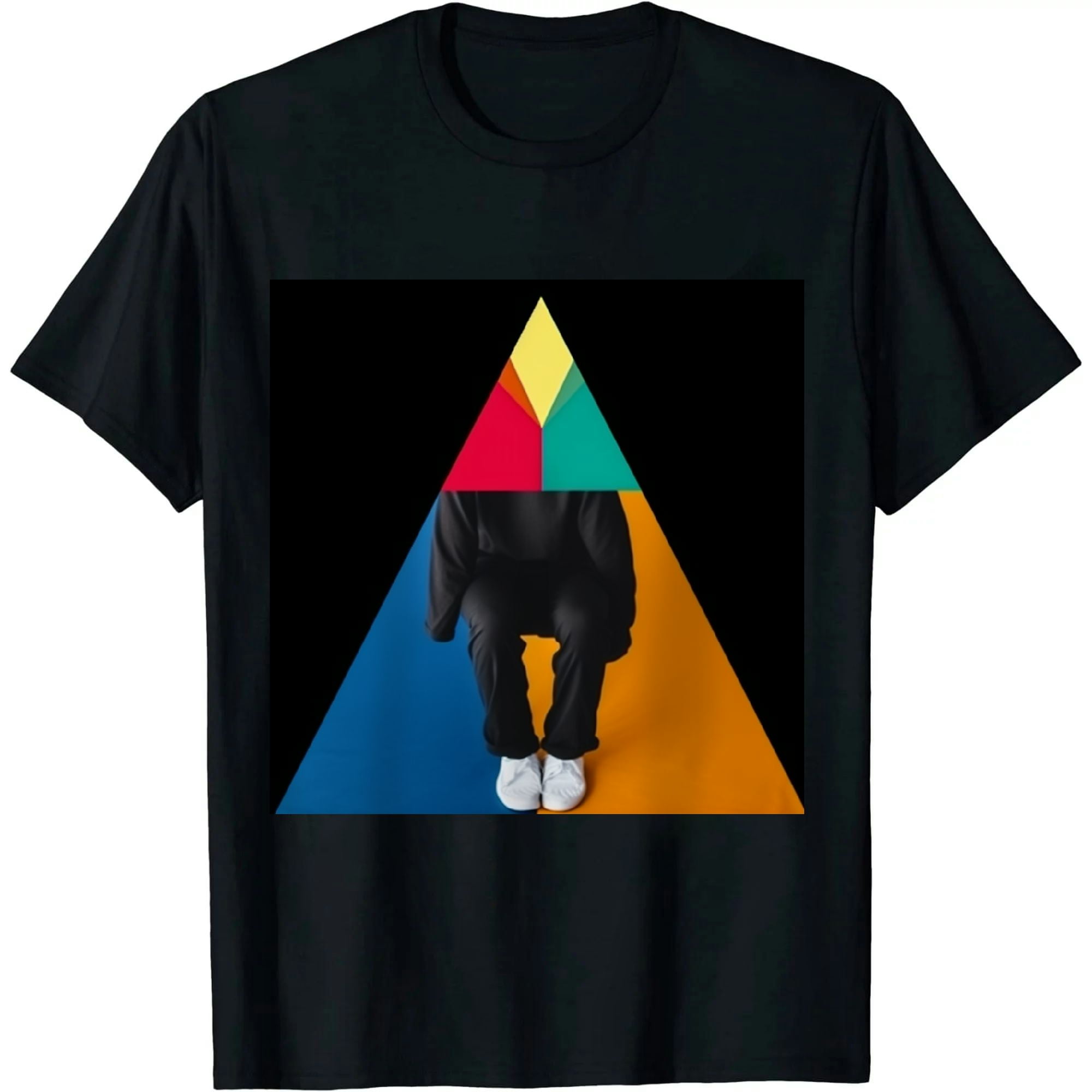 ARISTURING Triangle Logo Black T-Shirt - Walmart.com
