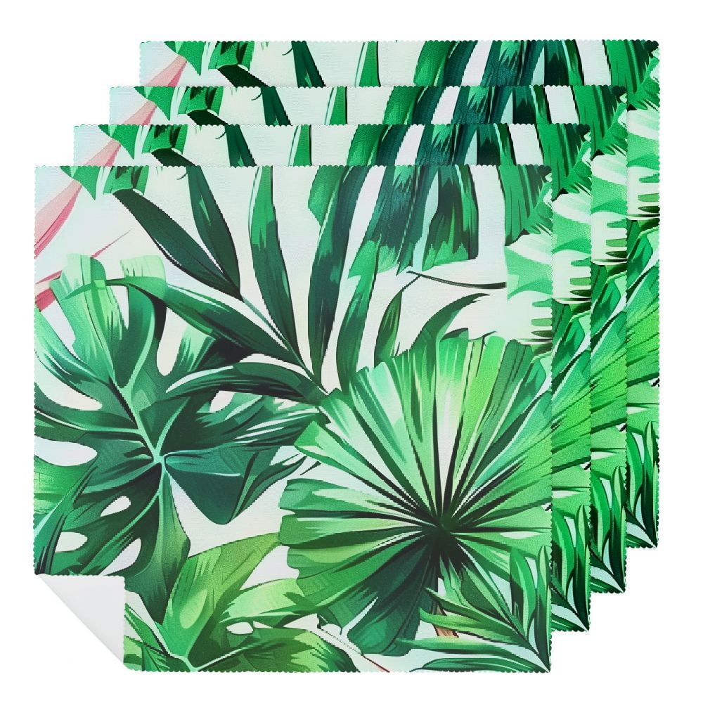 ARISTURING Tropical Leaf Jungle Maximalism Cloth Napkins Polyester for ...