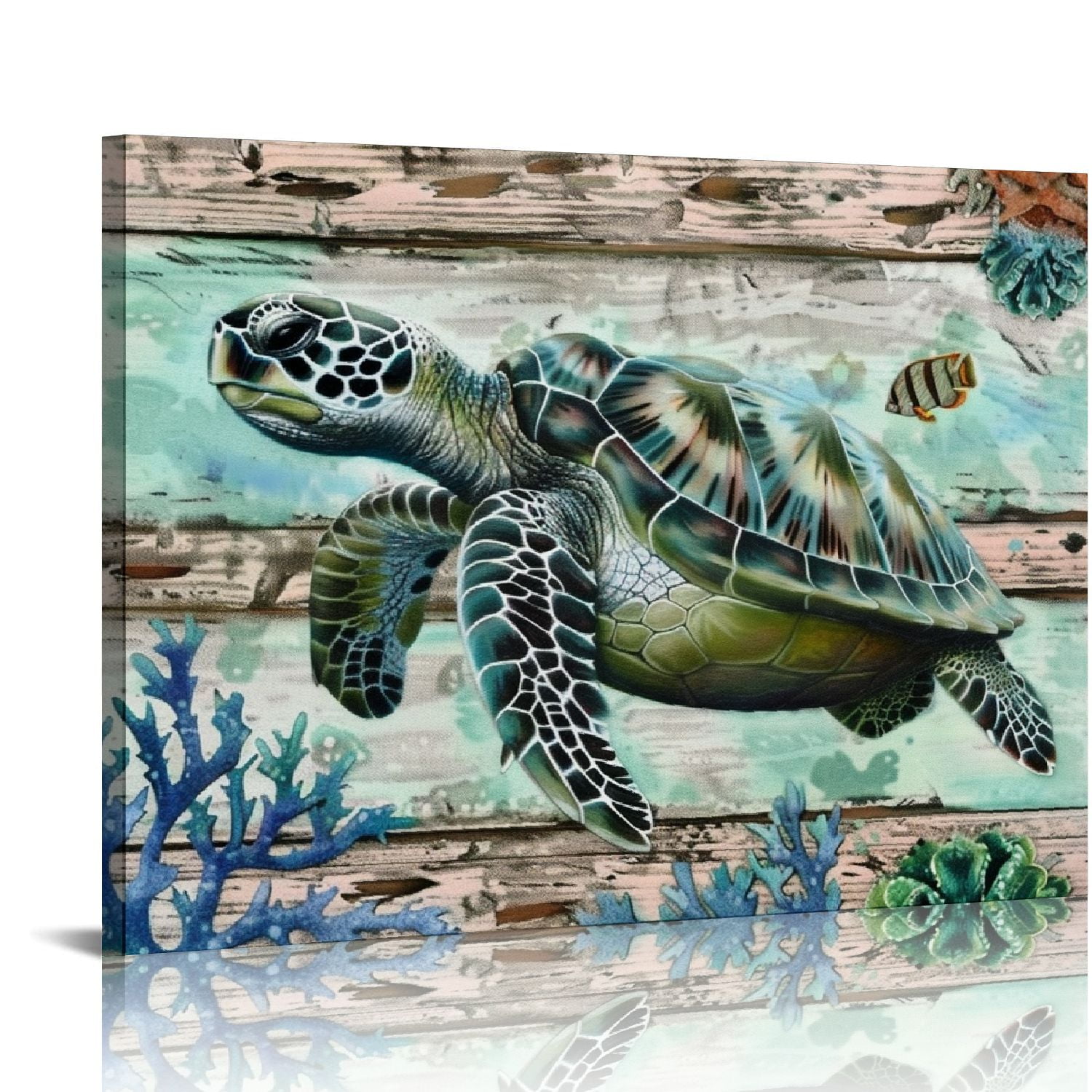 ARISTURING Turtle Canvas Wall Art Sea World Prints Ocean Pictures for ...