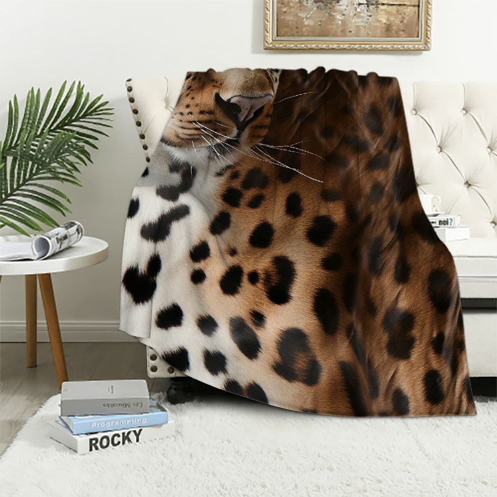 HENGT Ultra Soft Plush Leopard Blanket Cozy Lightweight Fluffy ...