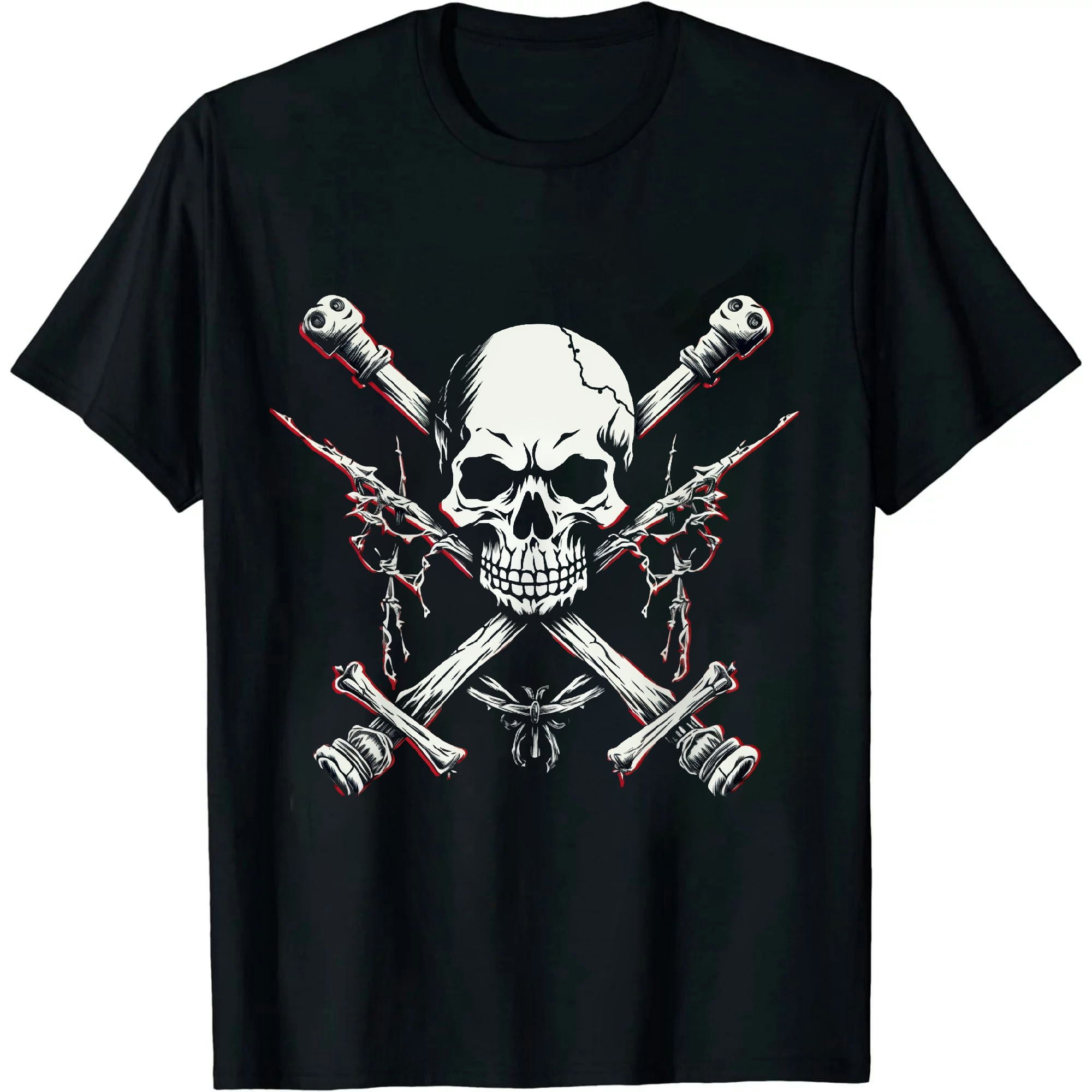 ARISTURING Unique Skull & Bones Black Death Rock Heavy Metal Headbanger ...