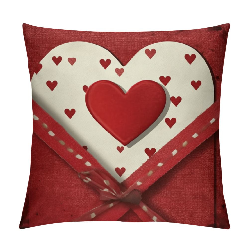 ARISTURING Valentine's Day Pillow Covers Red Hearts Small Red Hearts ...