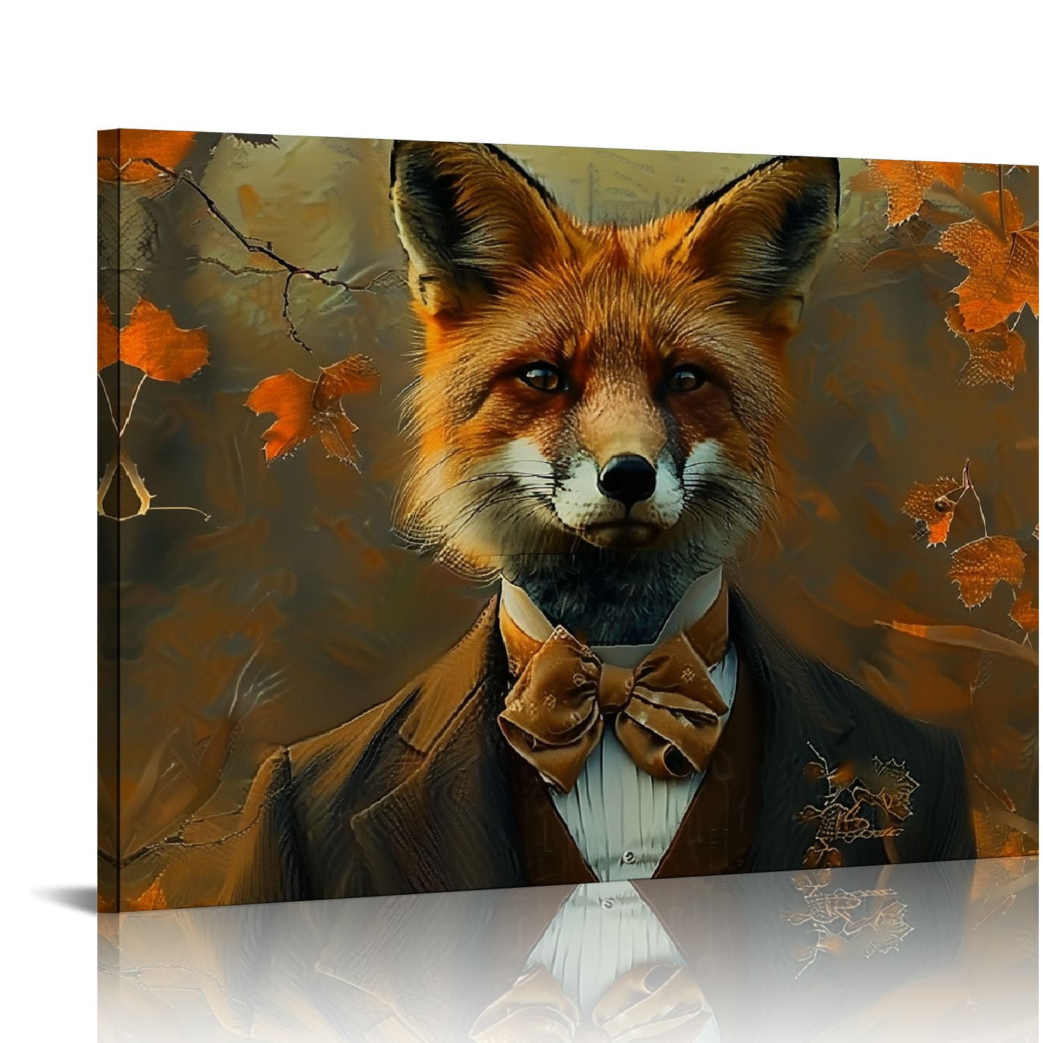 ARISTURING Victorian Fox, Vintage Gothic Canvas Art Print, Dark ...