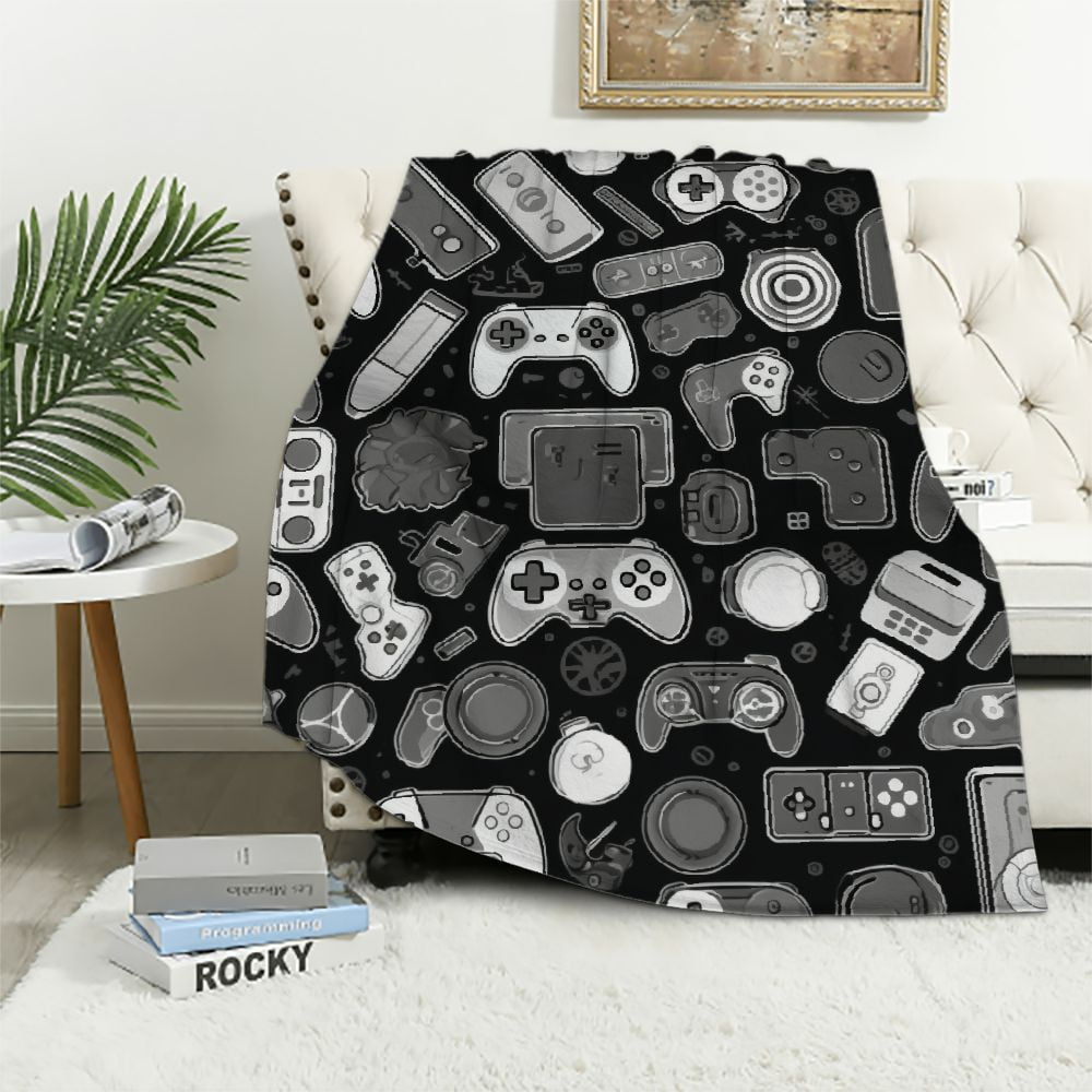 ARISTURING Video Game Controller Pattern Throw Blanket Ultra Soft Warm ...