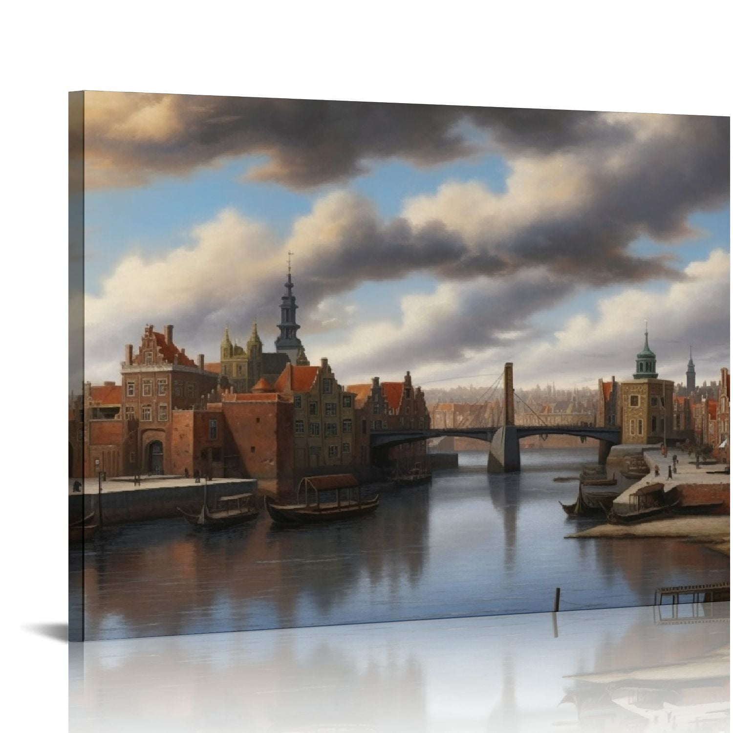 ARISTURING View on Delft, Johannes Vermeer Classic Art Canvas Print ...