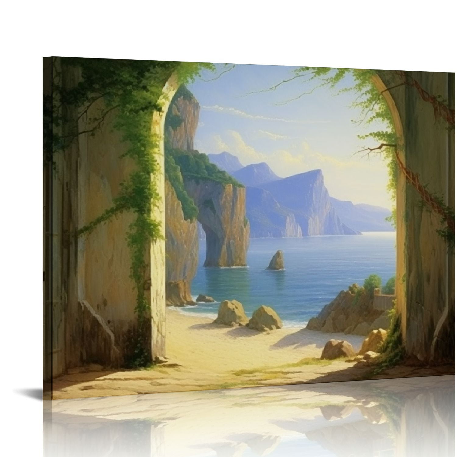 Jiayy View to the Amalfi Coast Canvas Wall Art Print, Italy Artwork ...